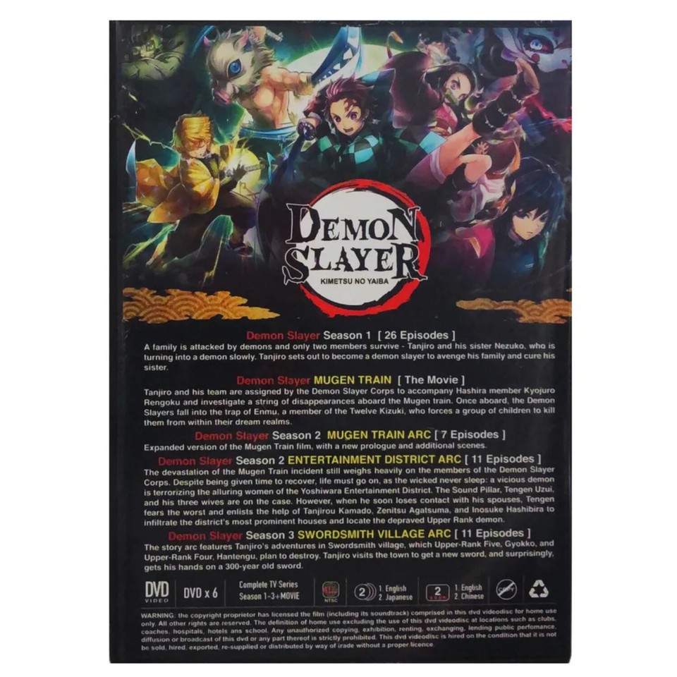 DVD Demon Slayer Kimetsu No Yaiba Season 1-3 + Movie Eng Dubb Sub Free ...