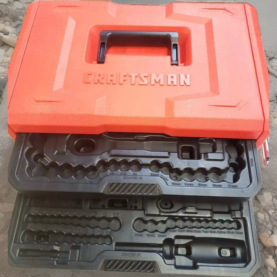 Craftsman Bench Top Socket and Ratchet Tool Chest Box 1/4" 3/8" 1/2" | eBay