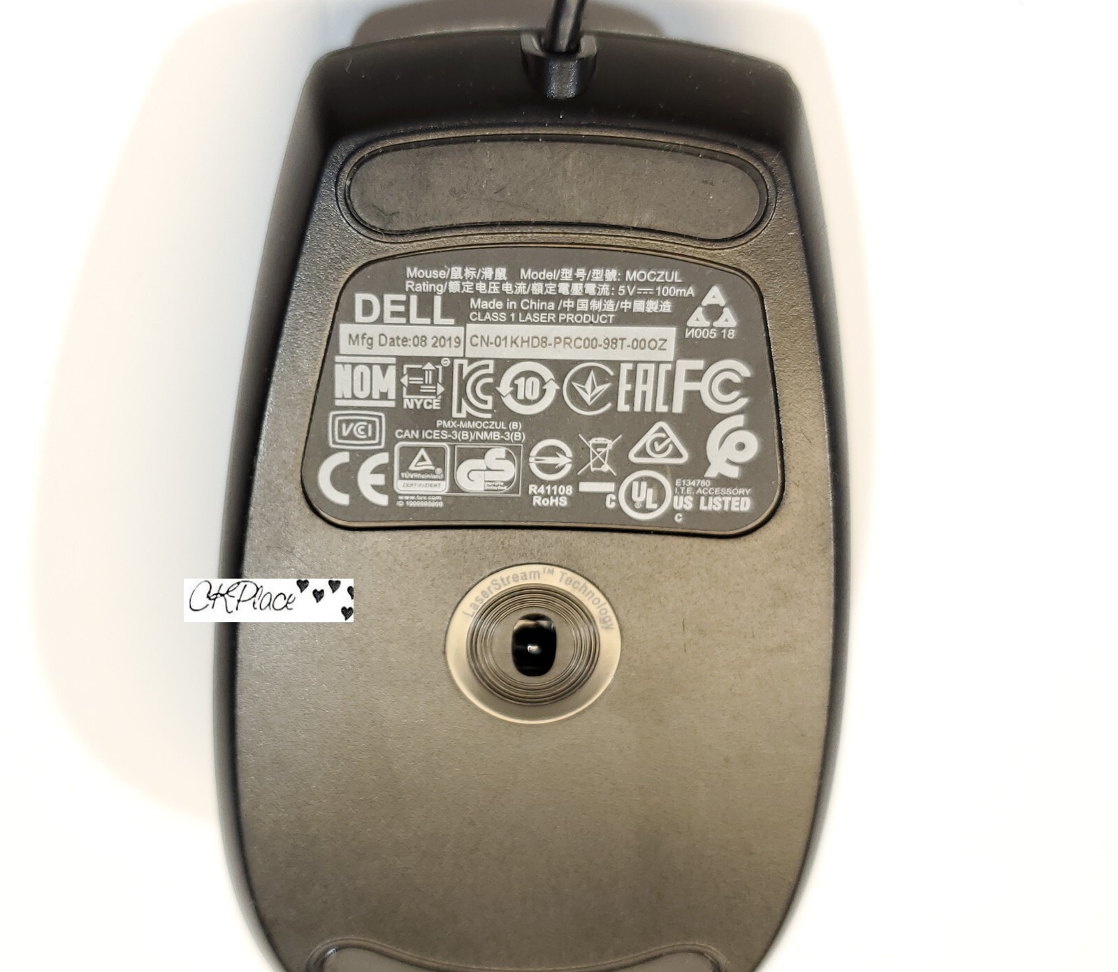 Dell Optical Mouse Model MOCZUL Grey Usb Wired | eBay