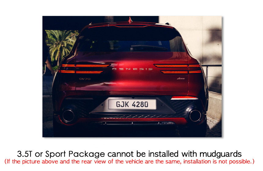 Front Rear Mud Flaps Splash Guards Set(4p) for Hyundai Genesis GV70 | eBay