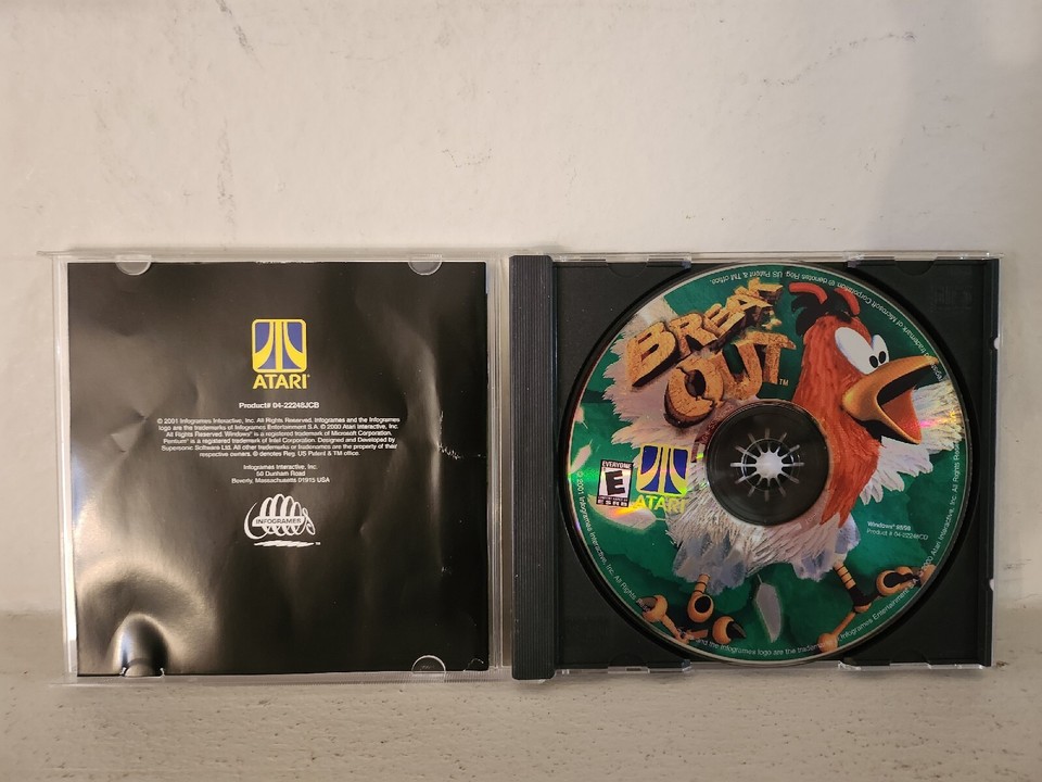 Atari Break Out PC Game 2000 3D Interactive Vintage Windows 95-98 CD ...