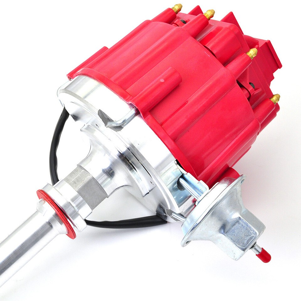 GM08 HEI Distributor & Wire & Spark Plug for Chevy 350 454 SBC BBC w ...