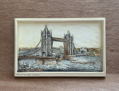 Vintage Bossons Ivorex Tower Bridge - London Hand Painted Plaque | eBay UK