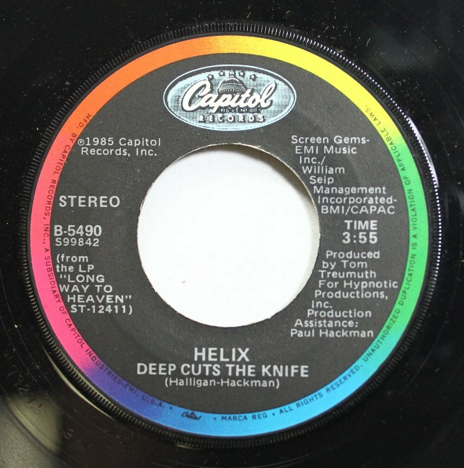 Hear! Rock Metal 45 Helix - Bangin Off-A-The Bricks / Deep Cuts The ...