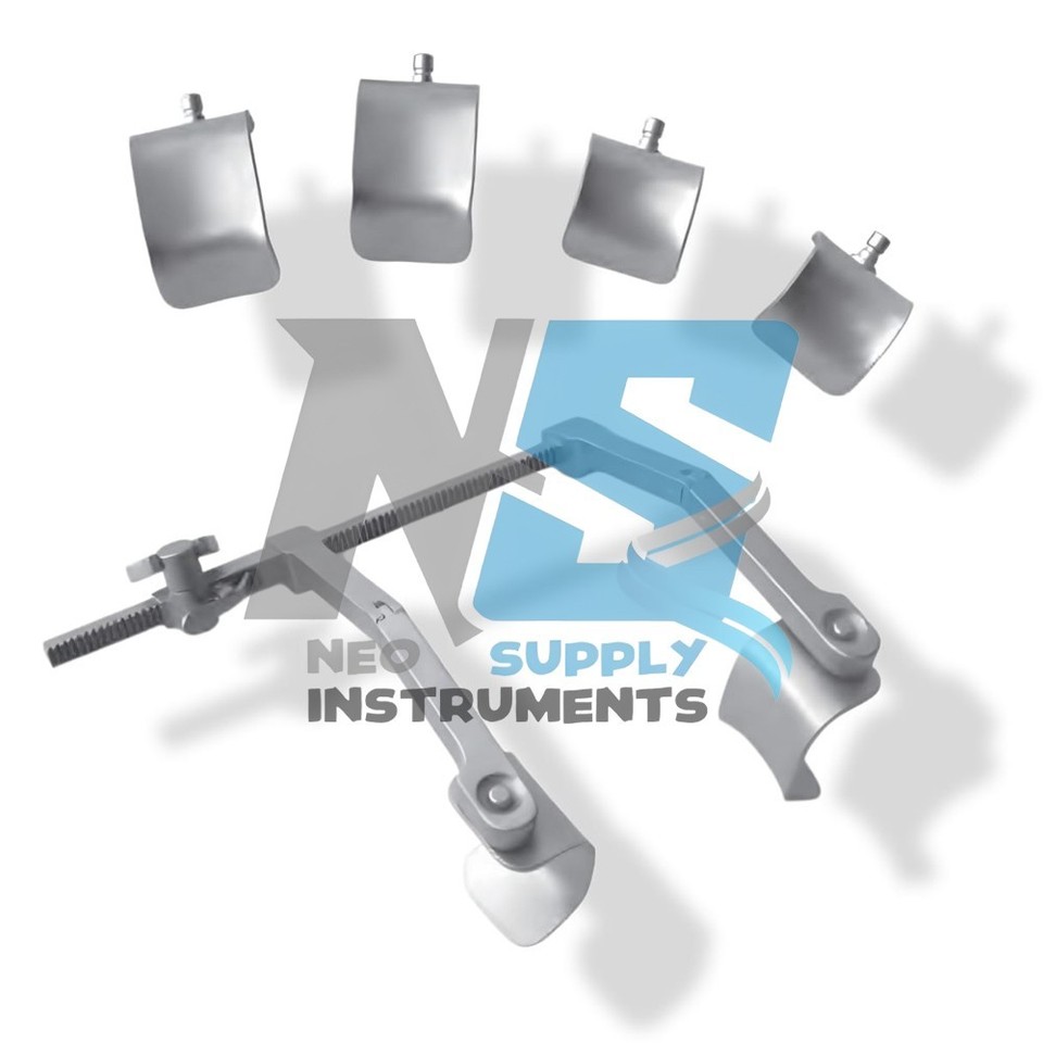 Kolbel Self-Retaining Retractor - Hinged Arm with blades Complete Set ...