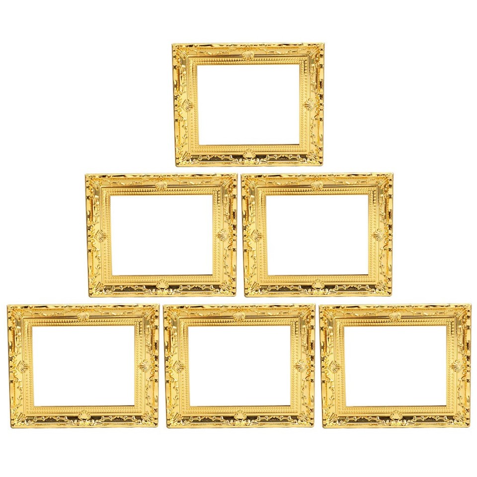 6 Pcs Small Miniature Picture Frames Plastic Doll House Photo Frames | eBay