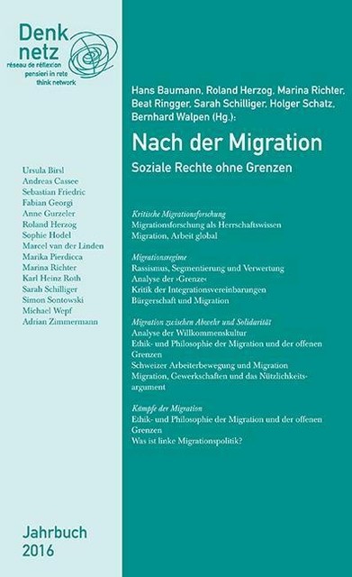 Jahrbuch Denknetz 2016 von Roland Herzog Marina Richter Sarah ...