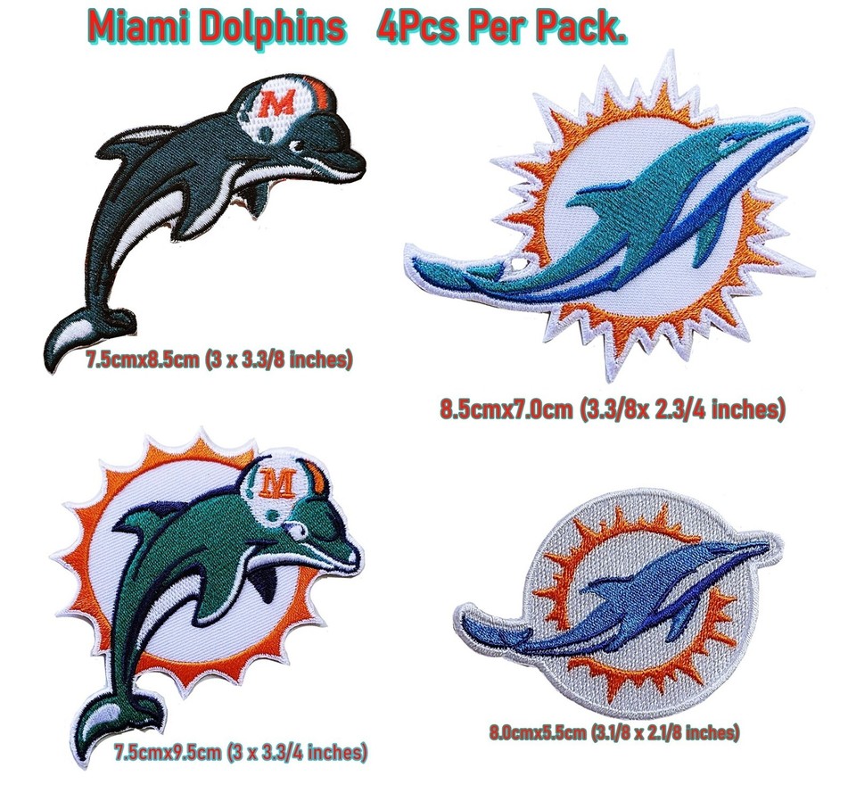 Miami Dolphins NFL Footballs Patches Embroidery iron, sew(From Thai by USPS) | eBay