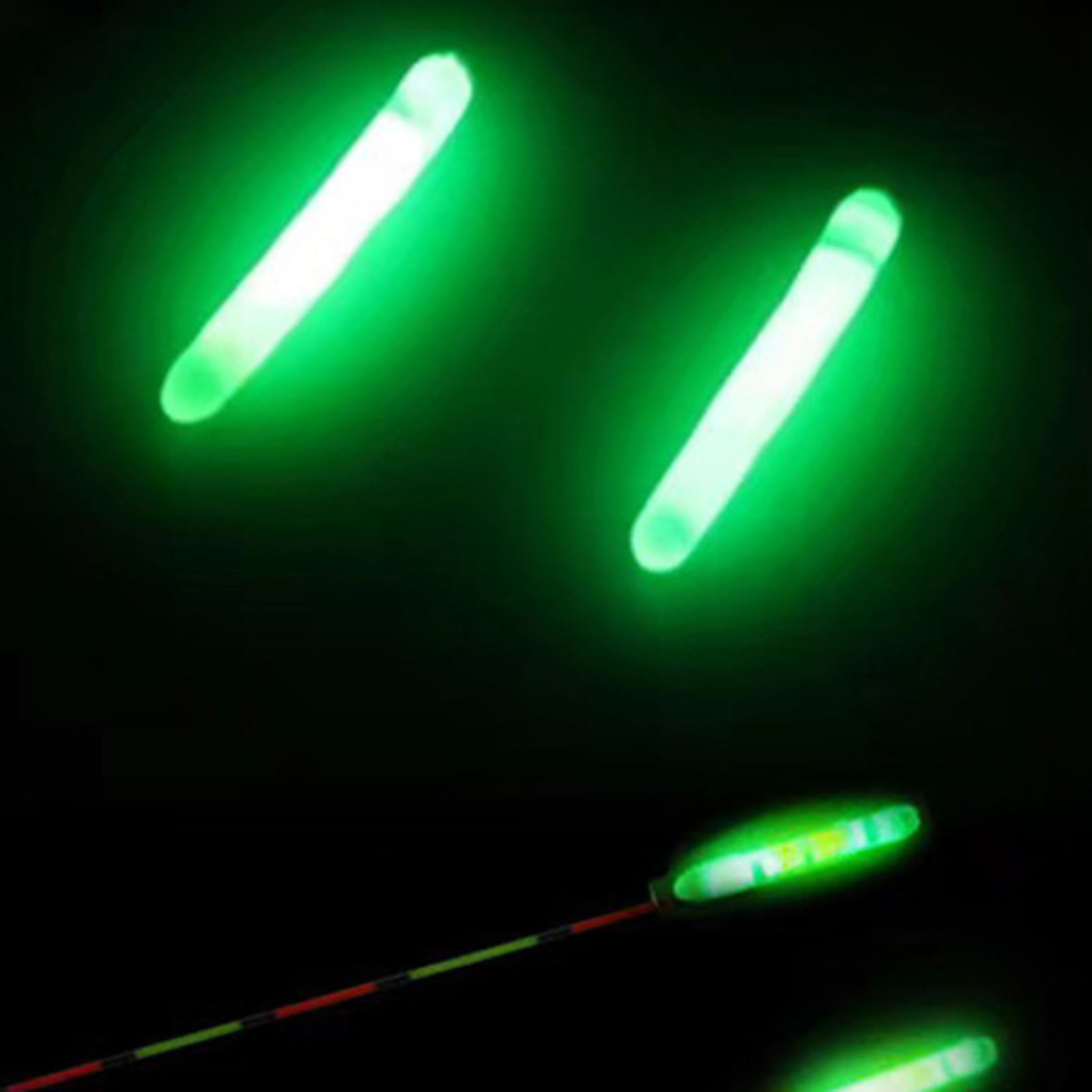 100pcs Clip-on Glow Lights Sticks Fluorescent Fishing Rod Fishing ...