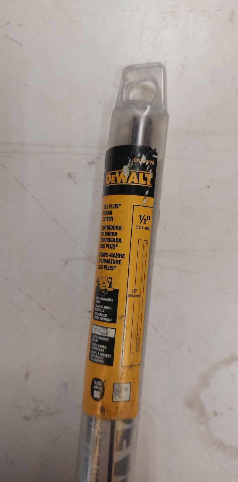 DEWALT DWA54120 1/2" x 12" Rebar Cutter Drill Bit, SDS Plus Shank ...
