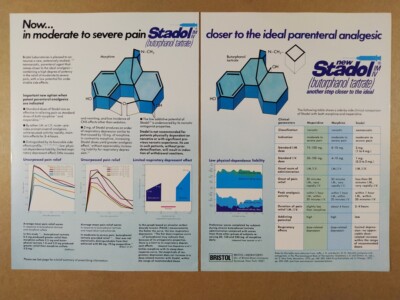 1979 Bristol STADOL Butorphanol Tartrate vintage print Ad | eBay