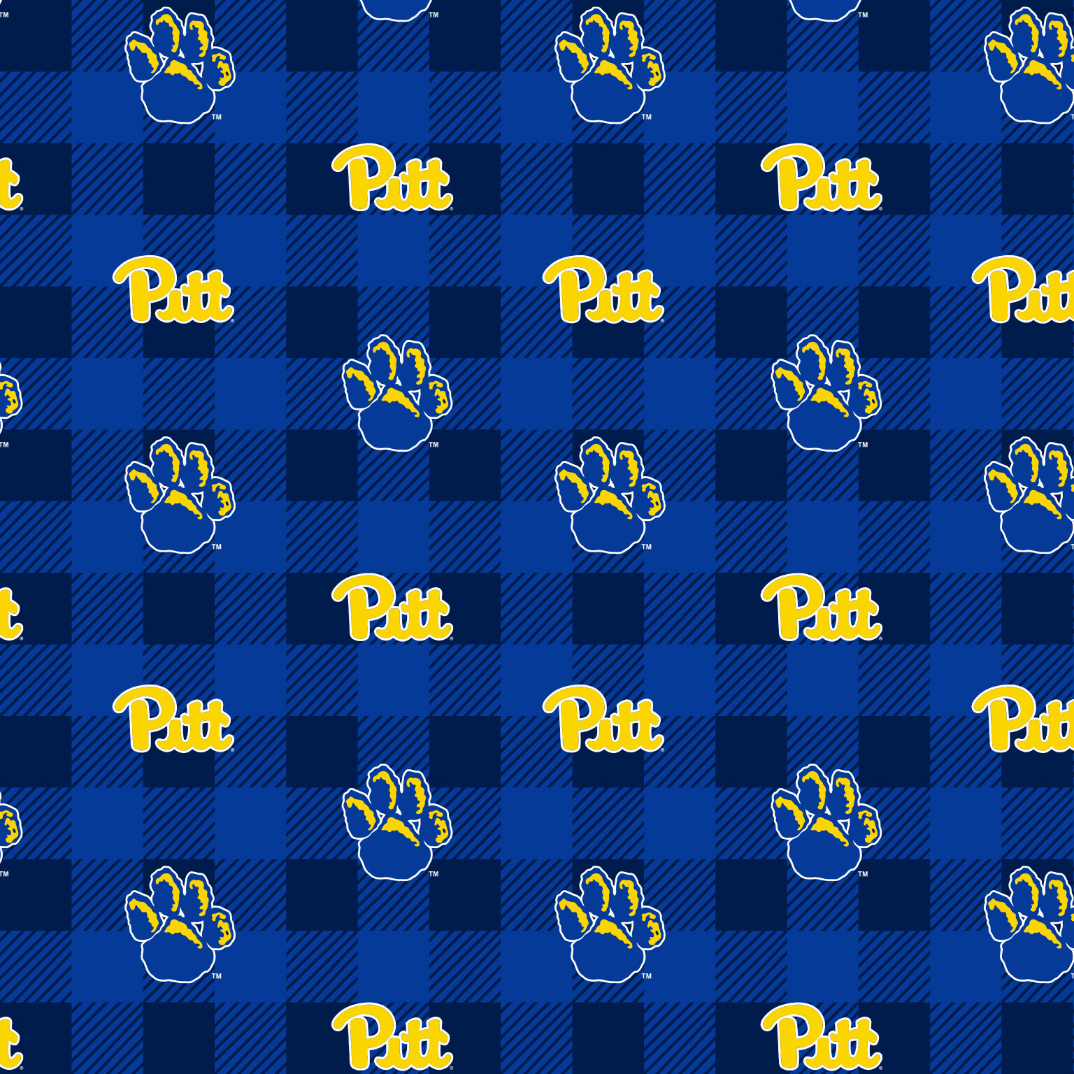 Pittsburgh PITT Panthers Buffalo Plaid Fleece Fabric-NCAA Blanket ...