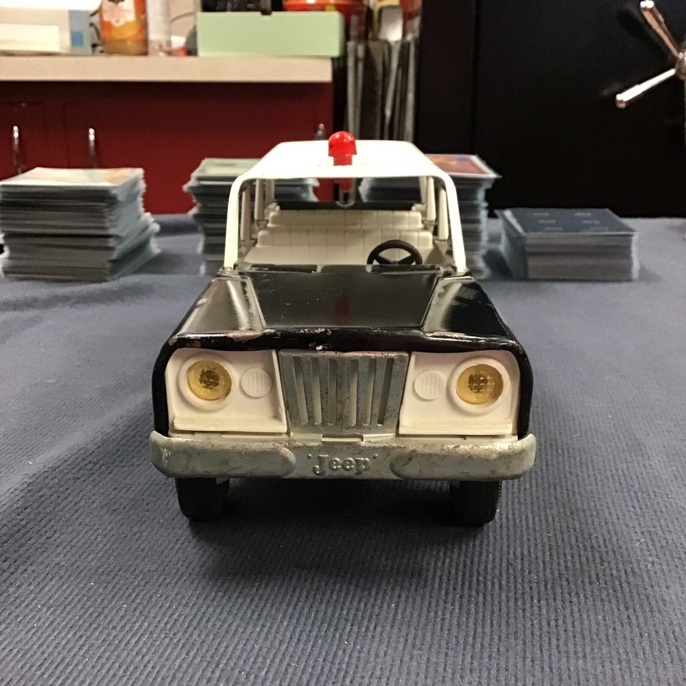VINTAGE TONKA HI-WAY PATROL SHERIFF JEEP WAGONEER 1960'S PRESSED STEEL ...