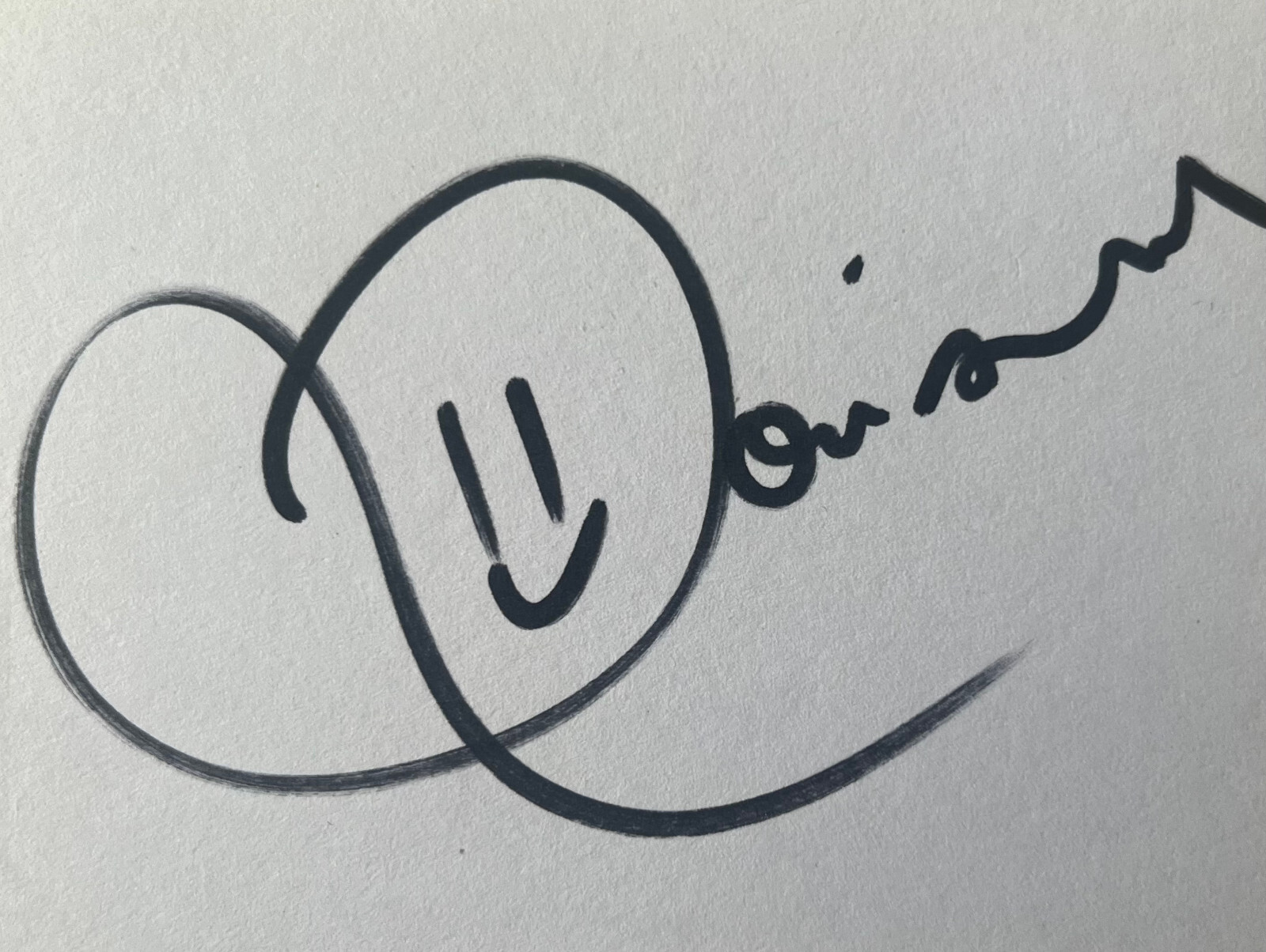 Hand signed white card of DANI ALVES, BARCELONA FC, FOOTBALL autograph ...
