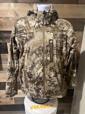 Kryptek Jacket Men Medium Brown Anorak Parka Fleece Hood Thinsulate ...