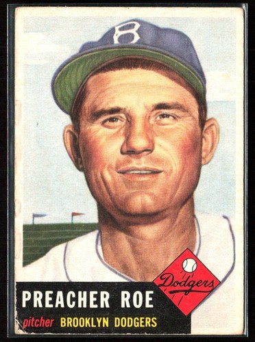 Preacher Roe 1953 Topps C #254 Brooklyn Dodgers | eBay
