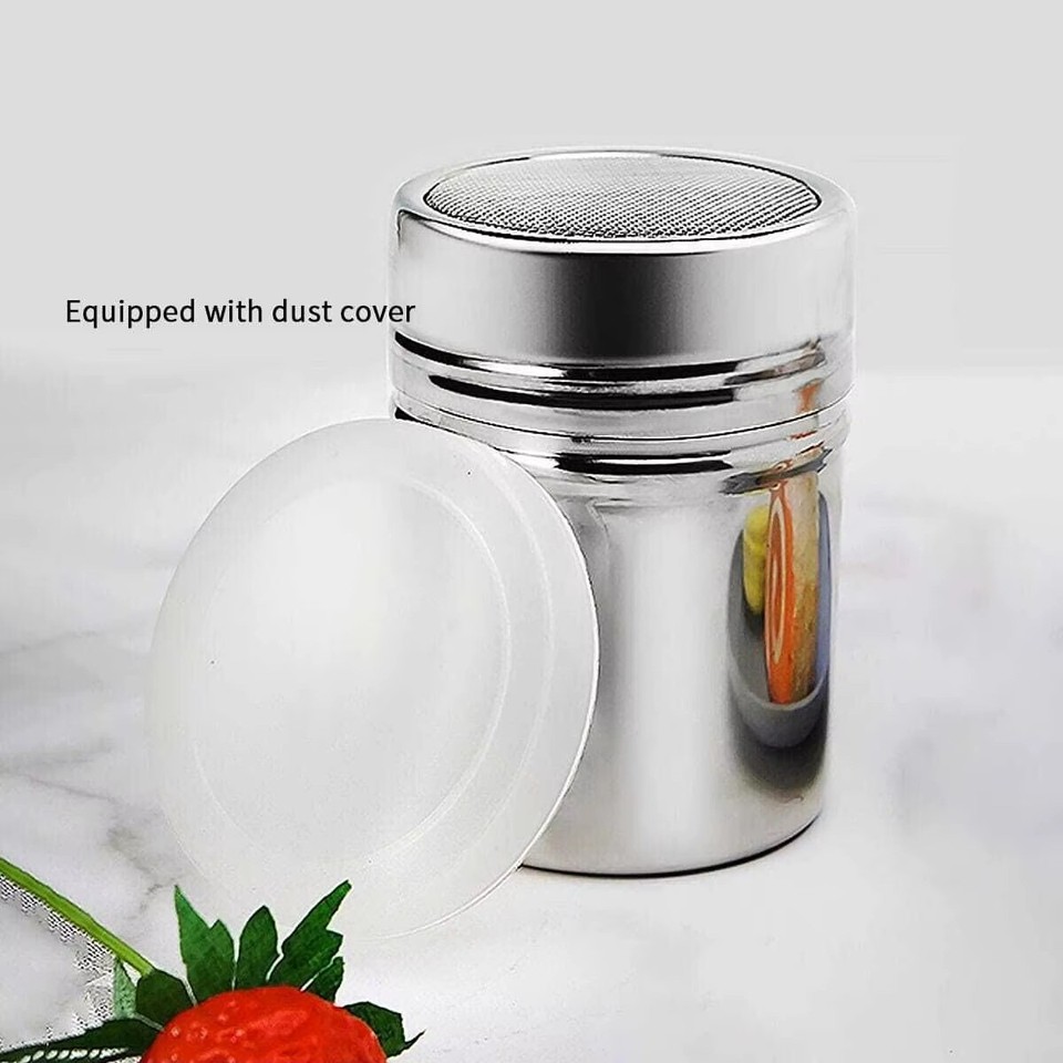Stainless Steel Powder Icing Sugar Cocoa Chocolate Flour Duster Sifter ...
