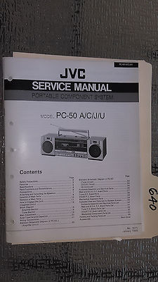 JVC pc-50 a c j u service manual original repair book stereo tape ...