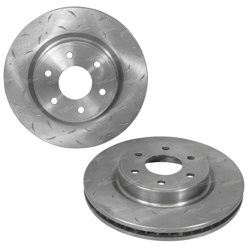 2 Front Slotted Disc Brake Rotors for Nissan D23 Navara NP300 2015~2018 ...