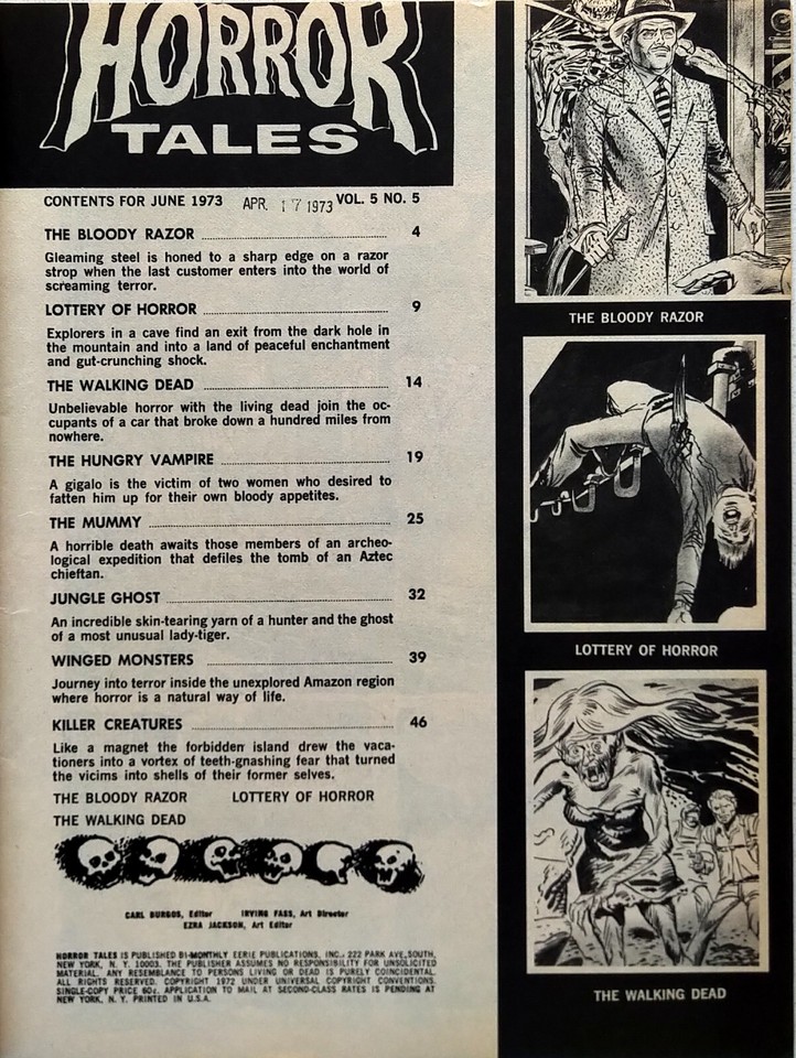 Horror Tales 4 x Magazine Bundle 1969-1973 (see description for details ...