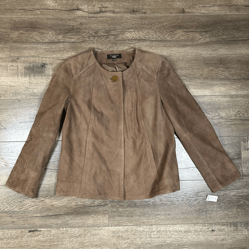 Talbots Women’s Size 6 Petite Suede Blazer Jacket Brown Lined Single ...