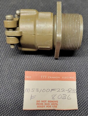 ITT Cannon MS3101F22-23S Mil-Spec 8 Pin Connector With Backshell | eBay