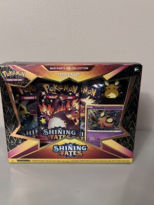 Pokémon TCG: Shining Fates Mad Party Pin Collection Box (Dedenne ...