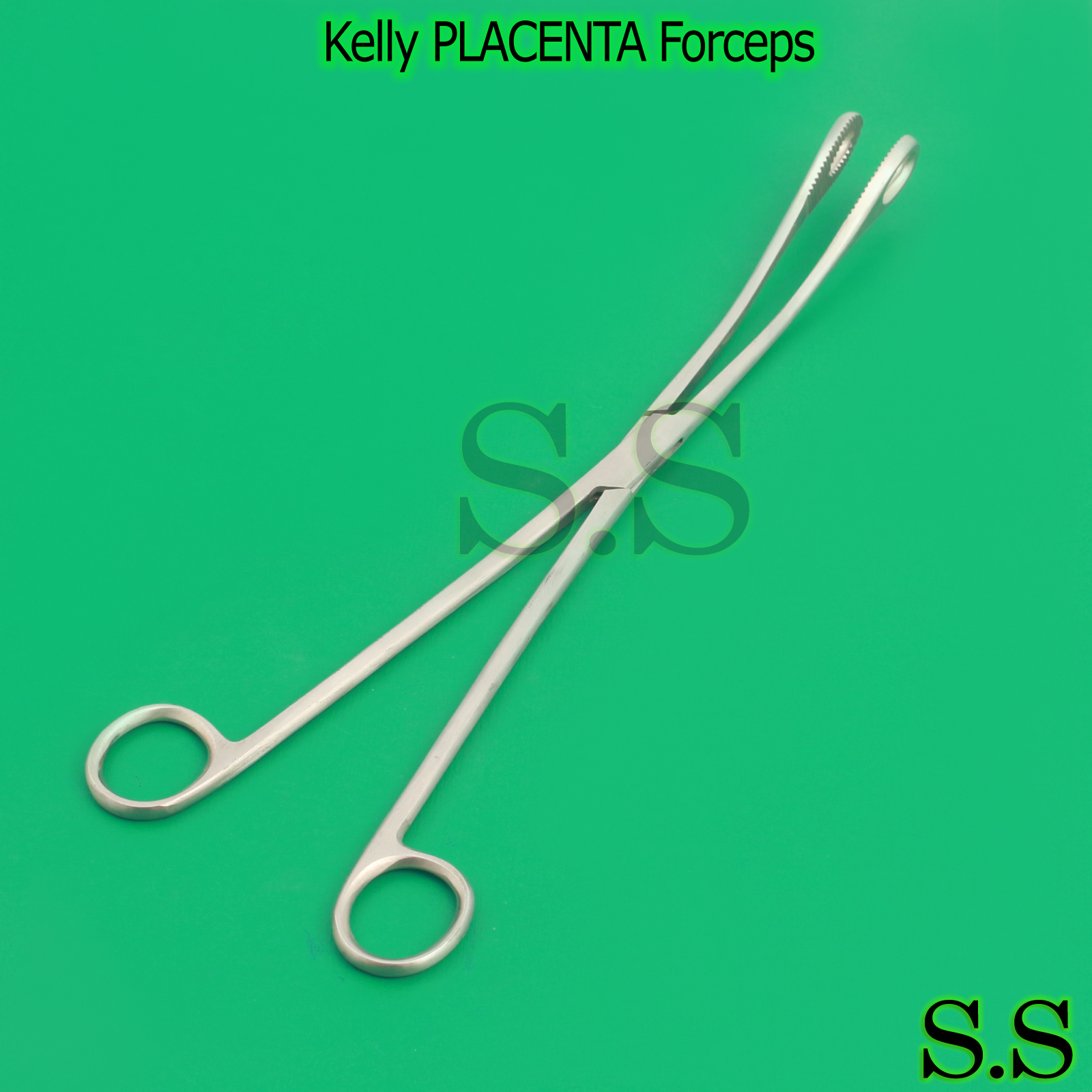 13" Kelly Placenta Forceps Surgical OB/GYN Instruments Angled Serrated Jaws | eBay