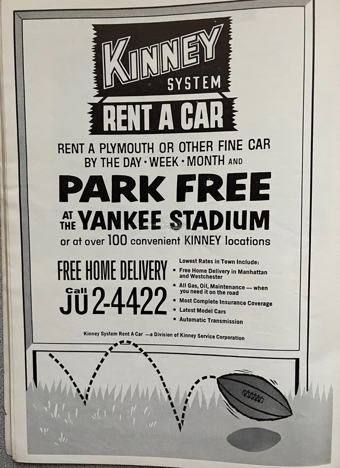 NY Giants vs Pittsburgh Steelers Program At Yankee Stadium October 14 ...