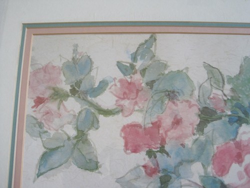 NANCY LUND signed Watercolor framed and tripple matted 27x34" art print ...