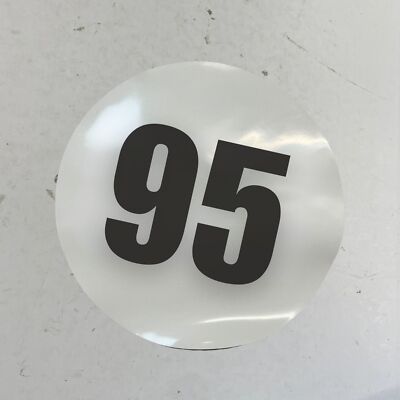 12" Circular Round Magnetic Race Car Number 95 Magnet x2 | eBay