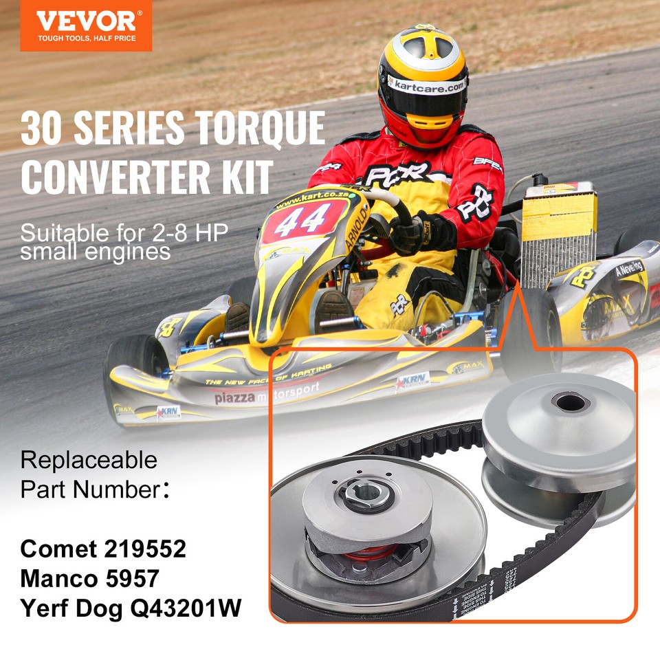 VEVOR Go Kart Torque Converter 3/4" 30 Series for Comet 219552/Manco ...