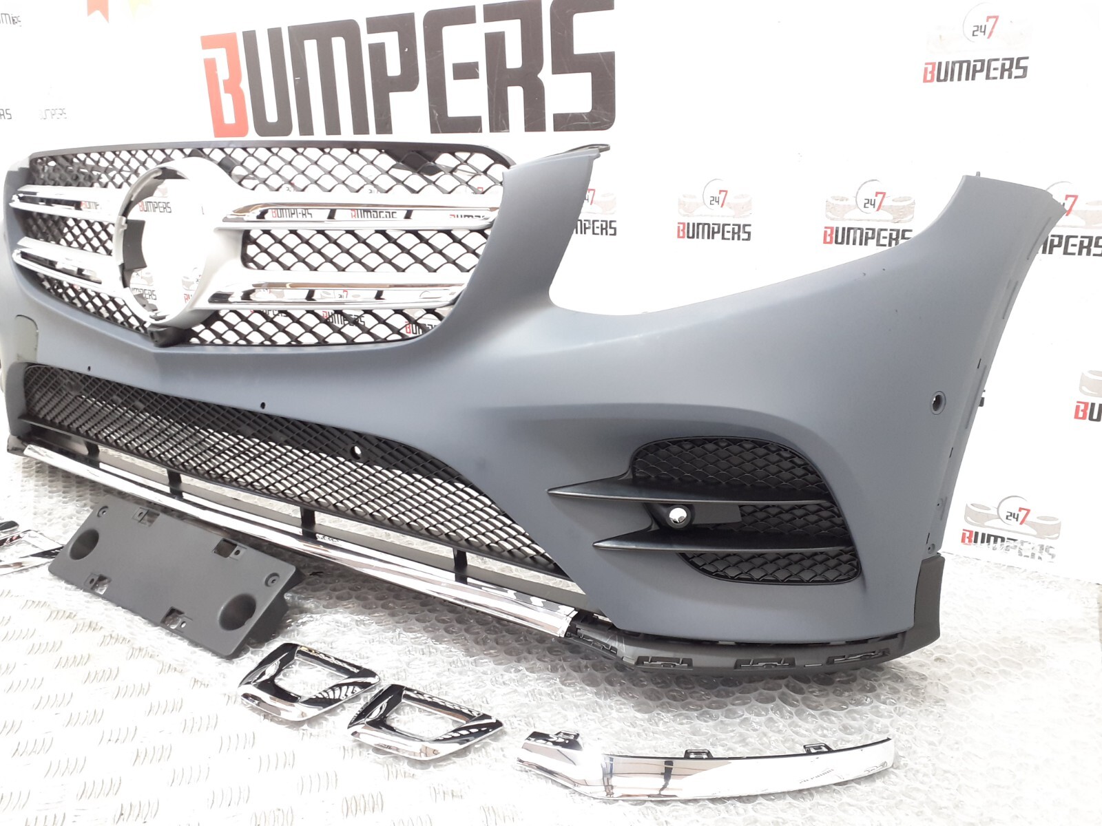 MERCEDES BENZ GLC AMG W253 X253 C253 2015-2018 COMPLETE FRONT BUMPER ...