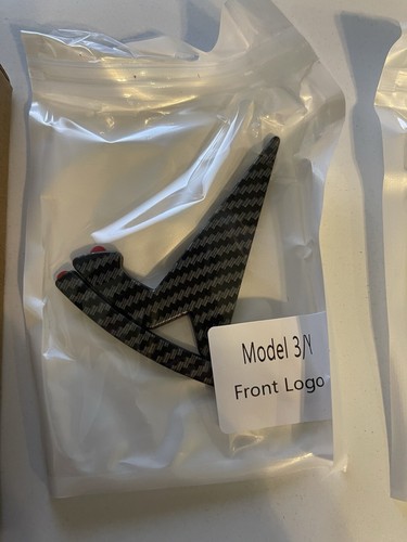 Tesla Model 3/Y Front and Back Carbon Fiber Logo | eBay
