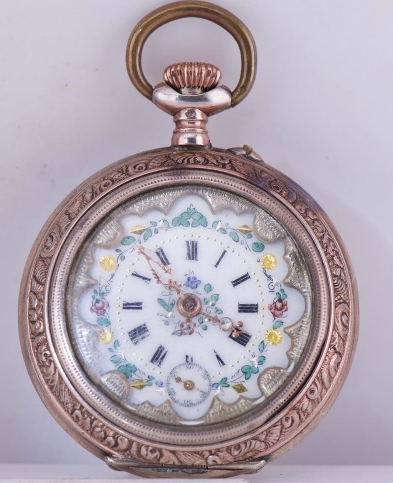 Antique Silver Engraved Pocket Watch for Chinese Market-Qing Dynasty ...