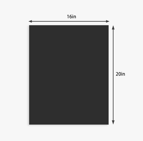 Somime 12 Pack Backing Boards Only - 16x20 Uncut Black Mats Matboards ...