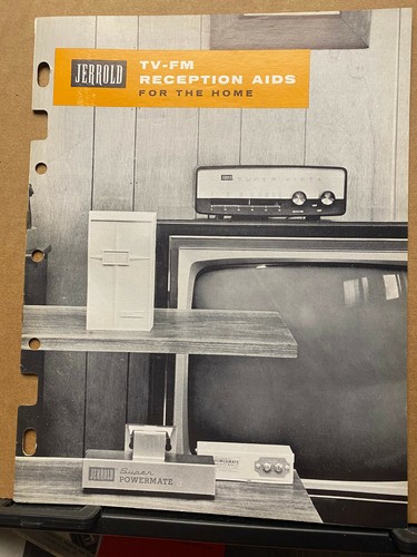 Vtg Jerrold Electronics Brochure ~ TV Antenna PreAmplifier Powermate ...