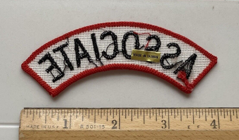 Associate Black Lettering Red White Embroidered Patch Tab Segment Badge ...
