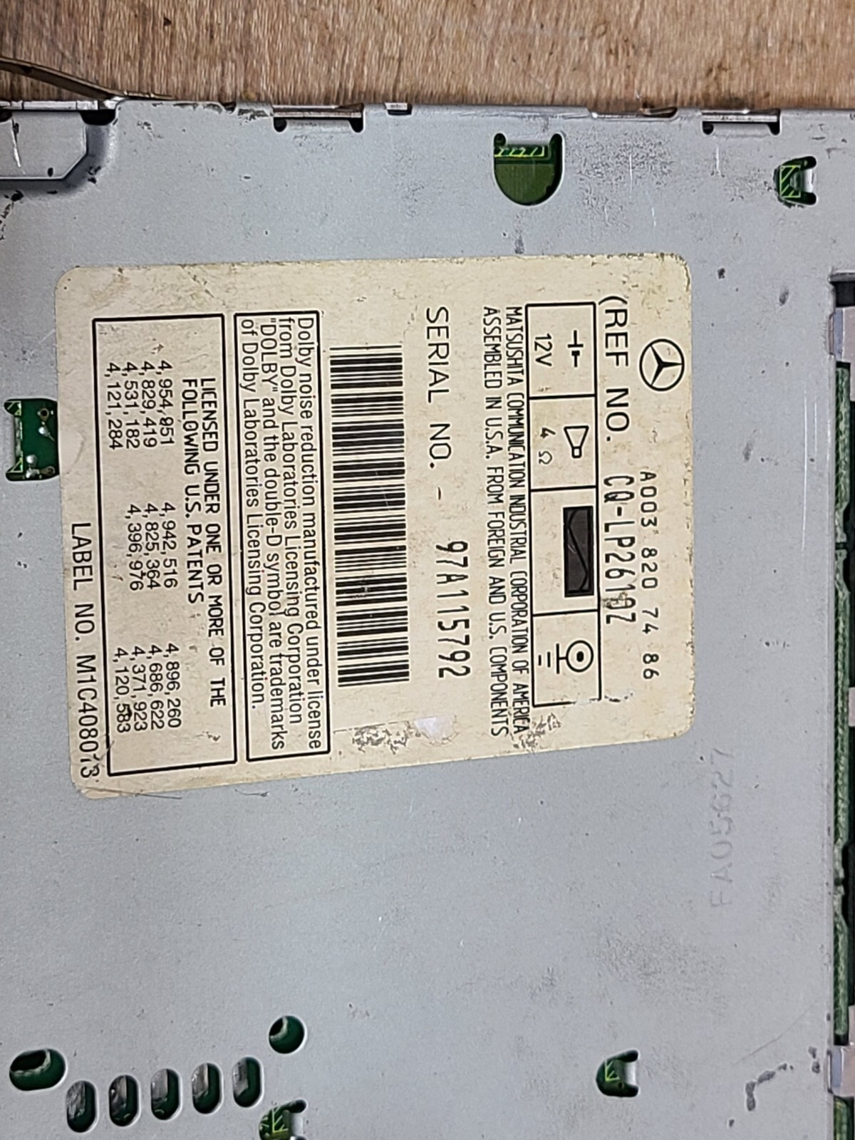 1998-1999 Mercedes-Benz Ml320 Factory Radio Am FM Cassette Player OEM ...