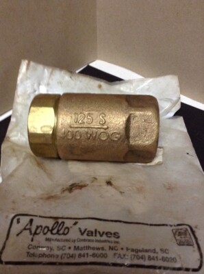 1" APOLLO SPRING Lift Check Valve- - 1 Inch FNPT- BALL CONE CHECK VALVE ...