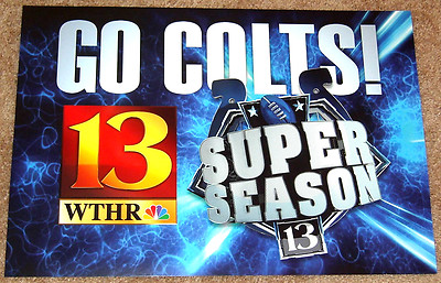 CLASSIC INDIANAPOLIS COLTS 'GO COLTS!' 'SUPER SEASON' POSTER - RARE! | eBay
