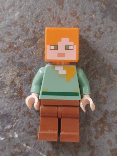Lego Minecraft Alex Minifigure | eBay