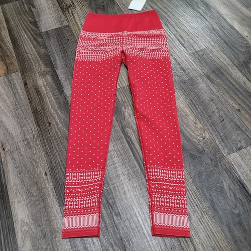 Fabletics Women’s High Waisted Seamless Fair Isle Legging Christmas Red ...