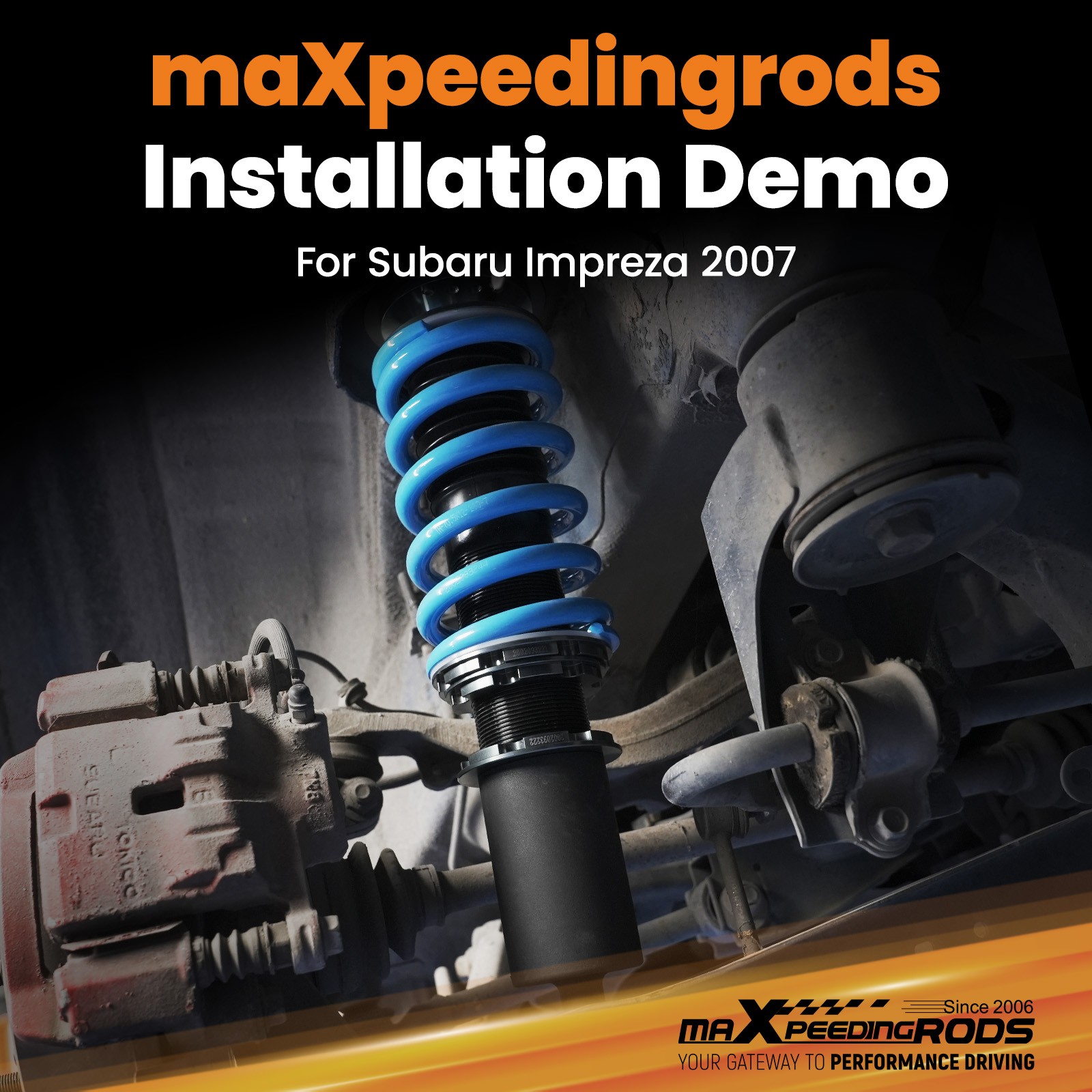 MaXpeedingrods Adjustable Coilover 24 Way Damper Struts For Subaru WRX ...