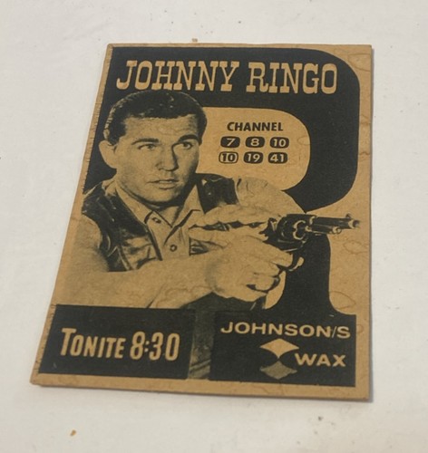 Vintage Johnny Ringo Television Advertising card Johnson wax ...