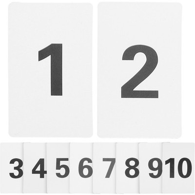 10 Pcs Plastic Number Cards Table Number Cards Digital for Restaurant ...