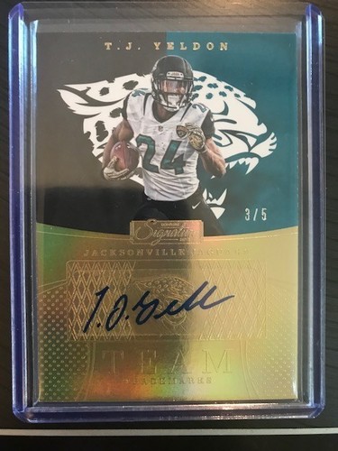 2016 Panini Donruss Signature Series T.J. Yeldon AUTO GOLD #'d 3/5 ...