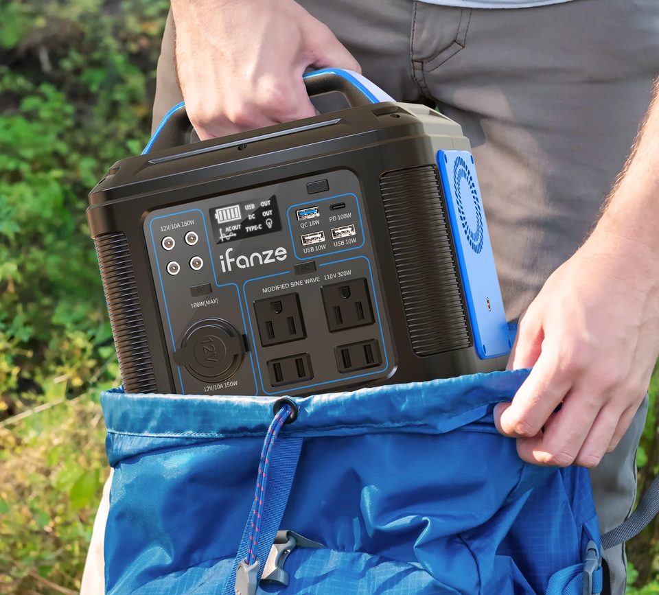 iFanze P302 296Wh 80000mAh Lithium Battery Power Solar Generator with ...