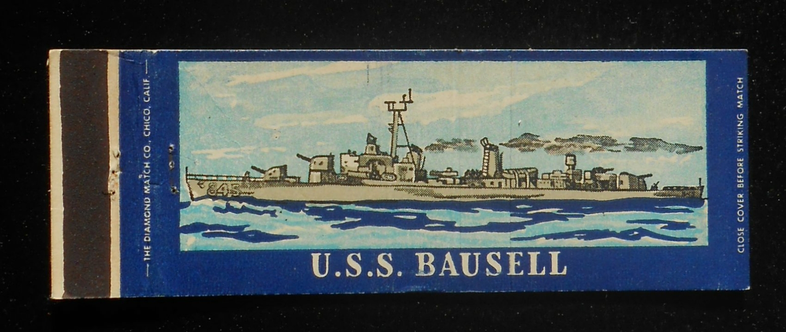 1940s Full Length USS Bausell Navy Destroyer Laid Down 1945 Bath ME ...
