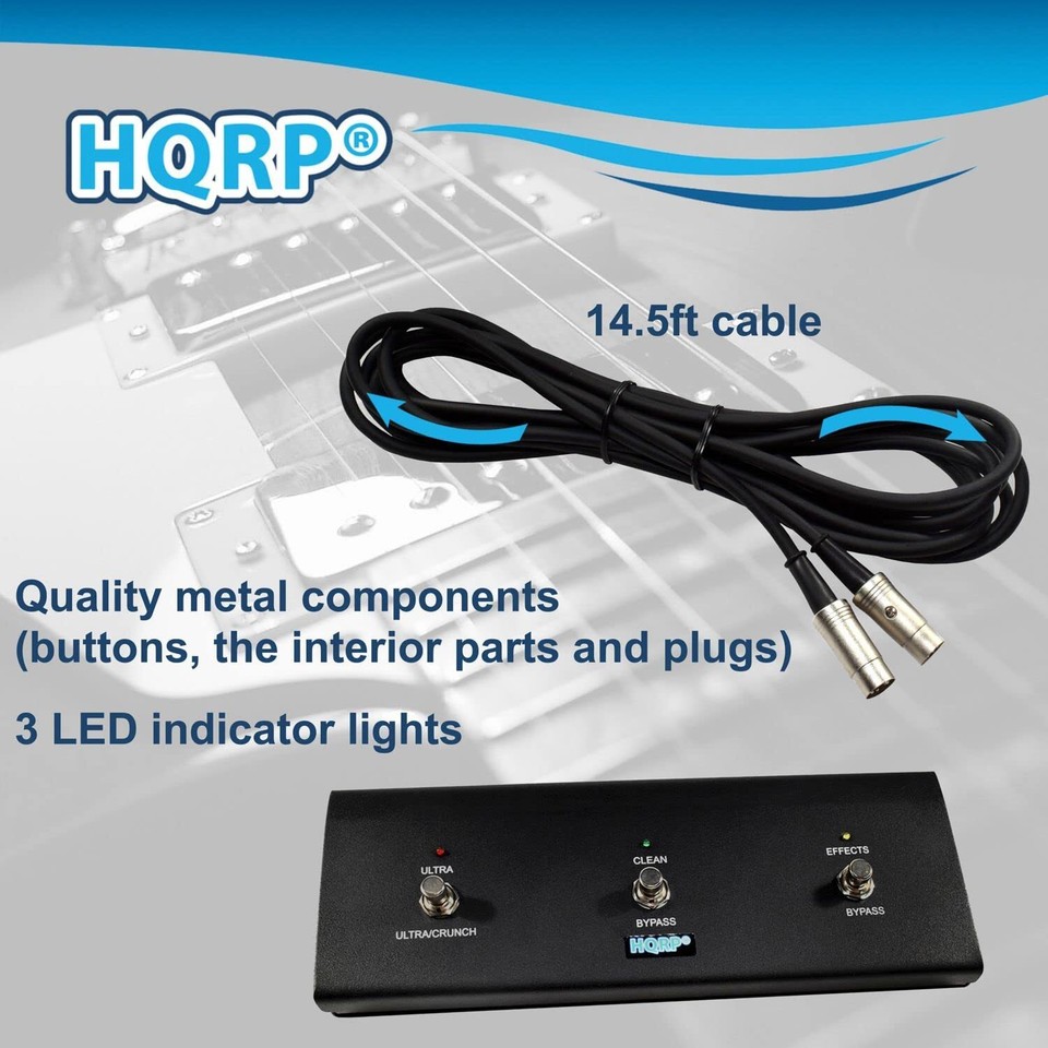 3-Button Guitar Amp Footswitch for Peavey 3120 Head, JSX, Triple XXX ...